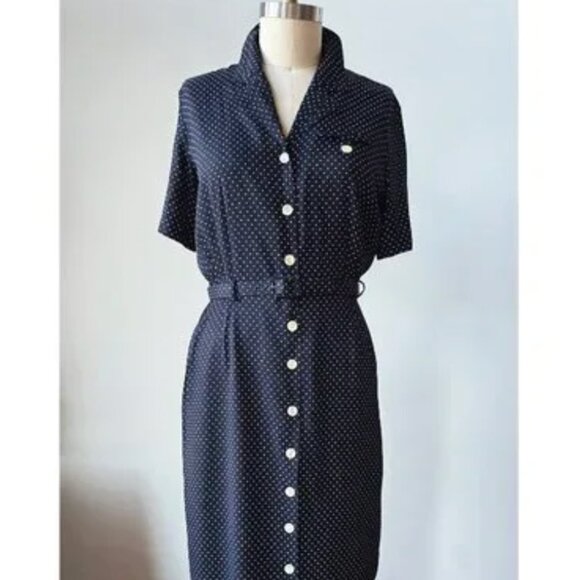Howard Wolf | Dresses | Vintage 9s Howard Wolf Black And White Polka ...